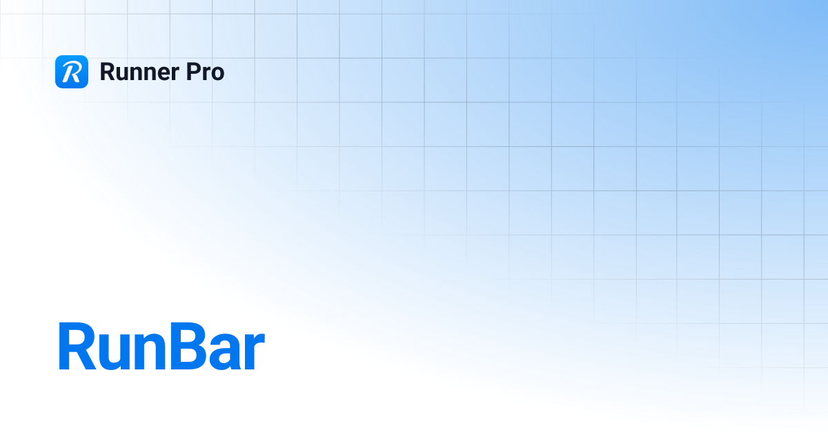 RunBar | Runner Pro